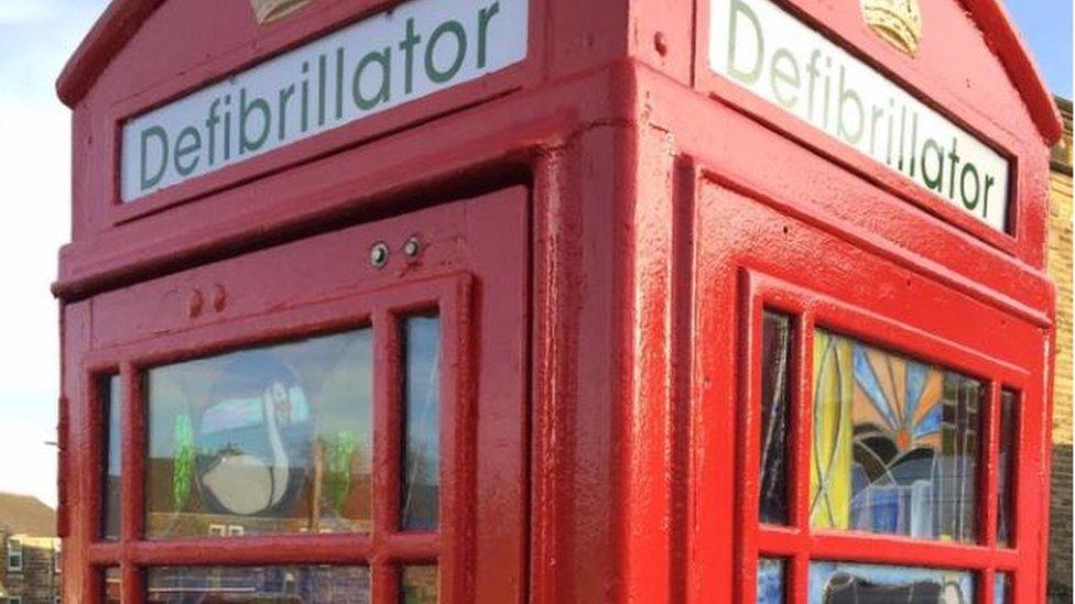 Coronavirus: Villagers make stained-glass NHS window for phone box ...
