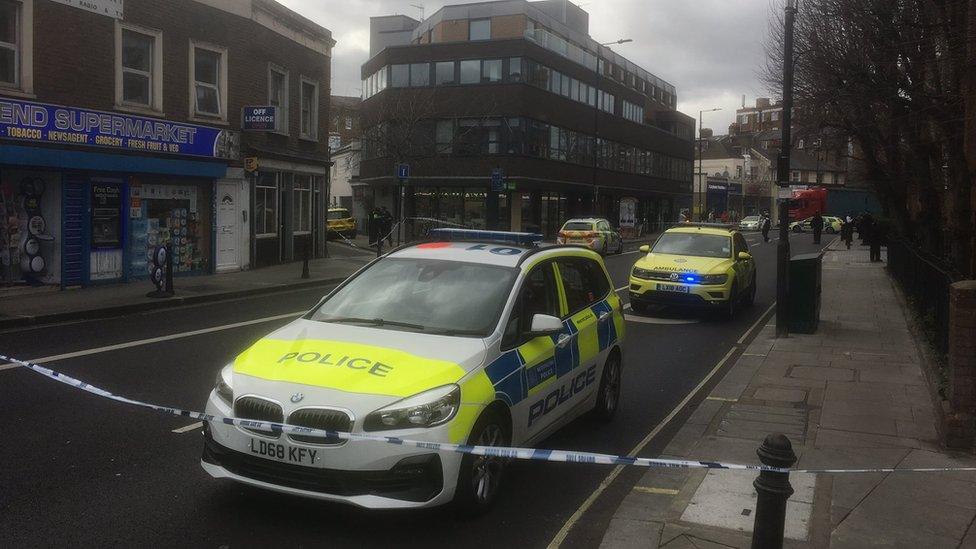 West Kensington stabbing: Four held on suspicion of murder - BBC News