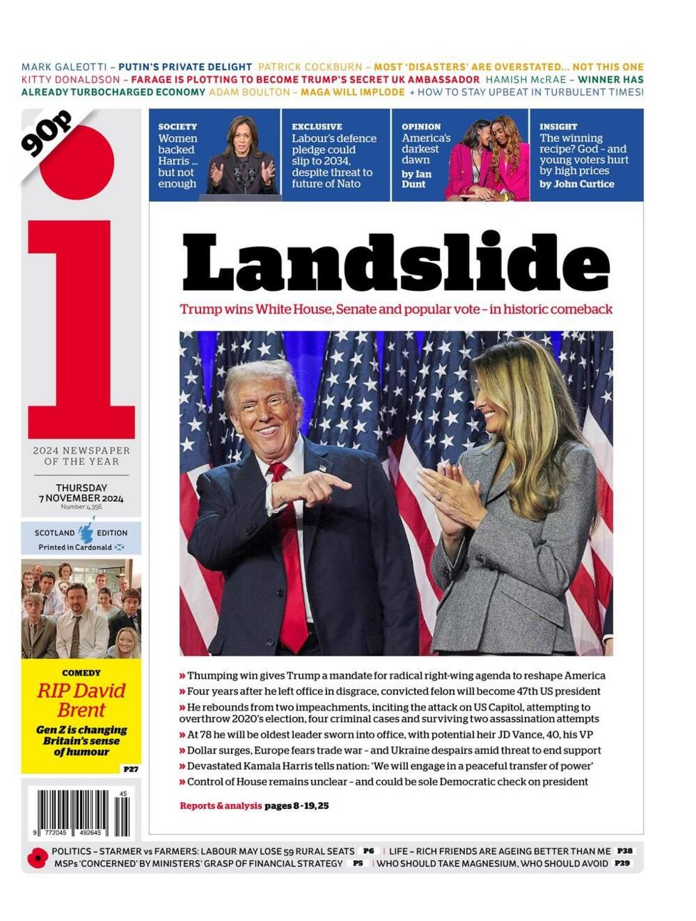 Scotland's papers: 'Star spangled spanner' Trump back in office - BBC News