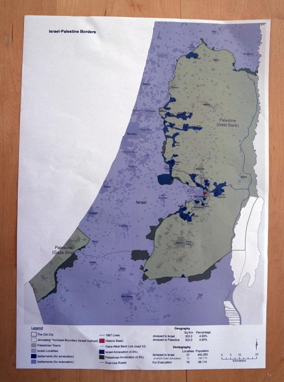 The two-state solution map that promised to solve Middle East crisis ...