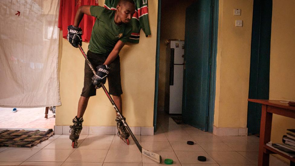 Kenya Ice Lions: The rise of ice hockey in East Africa - BBC Sport