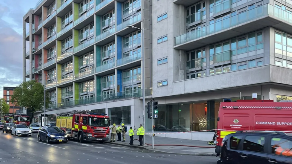 Man jailed for starting fire in Nottingham tower block basement - BBC News