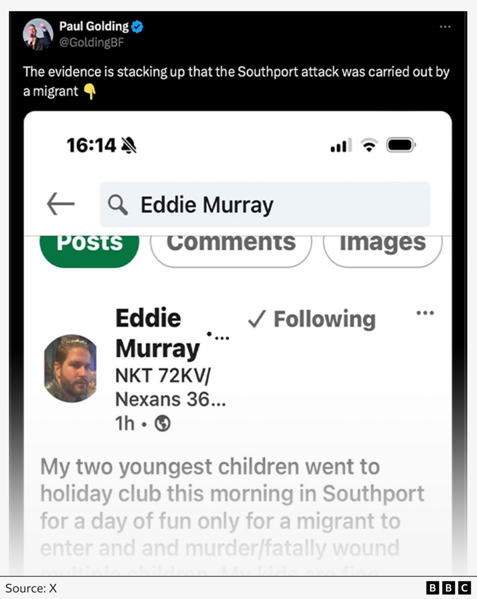 Southport riot: How a LinkedIn post helped spark unrest - BBC tracks its spread - BBC News