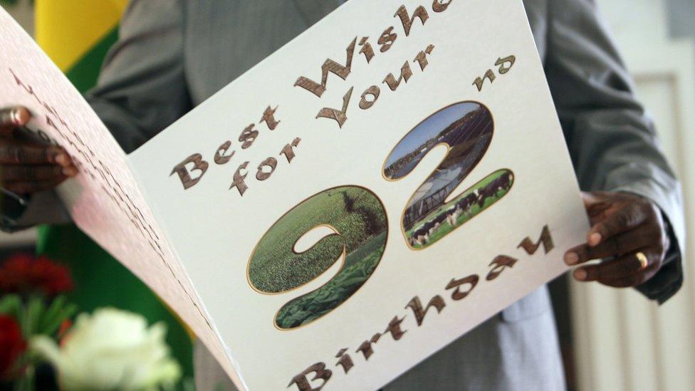 Robert Mugabe: Zimbabwe leader's birthday party criticised - BBC News