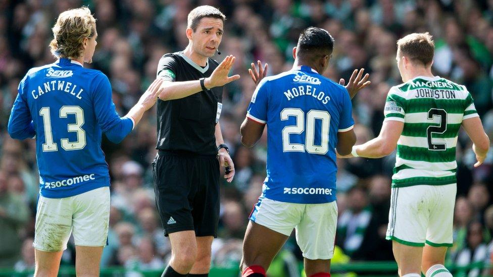 Referee and wife received 'death threats' after Old Firm match - BBC News