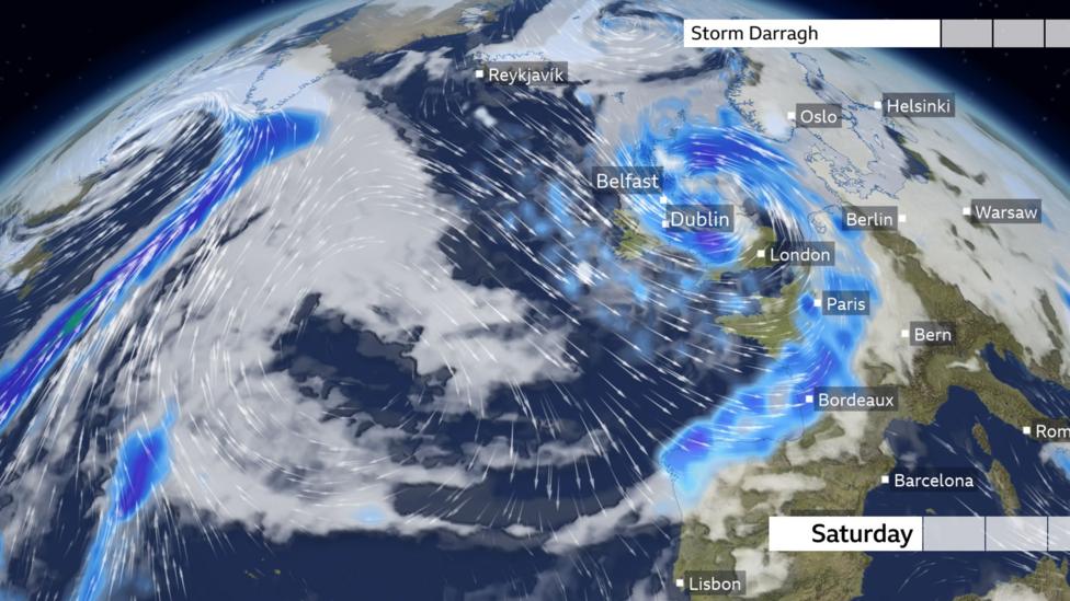 Storm Darragh: Disruption across Northern Ireland - BBC News