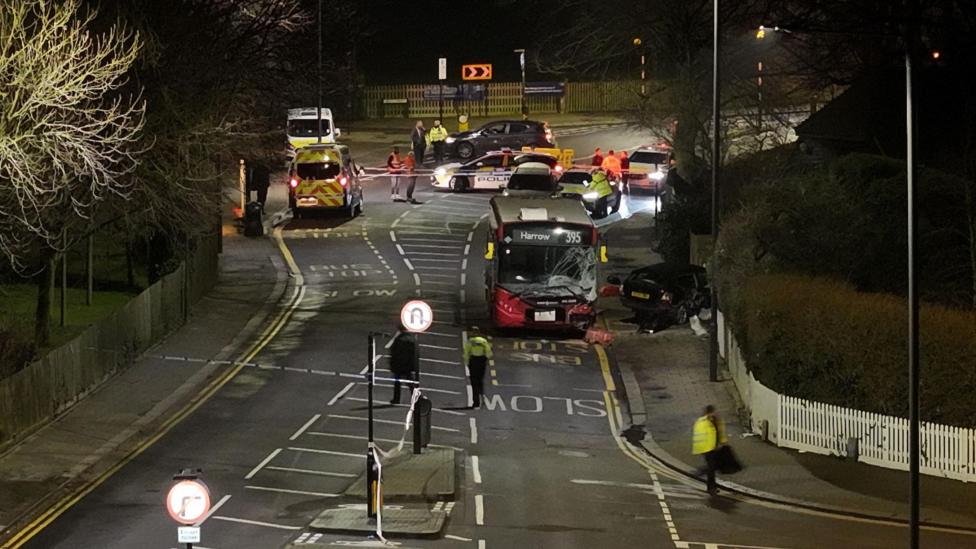 Harrow crash leaves ones woman dead and others hurt - BBC News