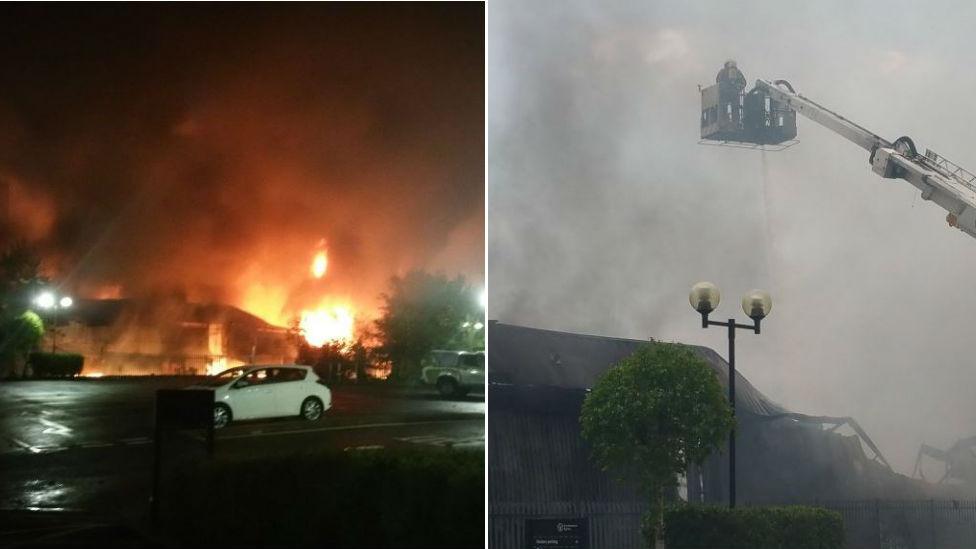 Fire at Bamber Bridge plastics manufacturer extinguished - BBC News