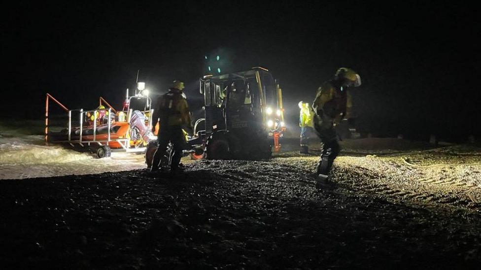 Two men trapped under Fairlight Cliffs rescued - BBC News