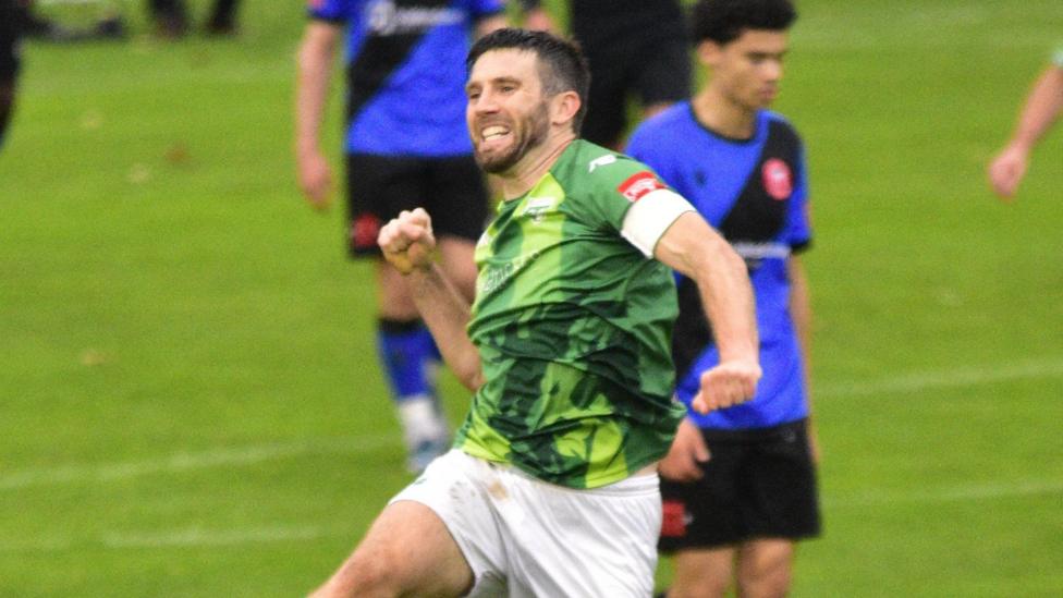 Ross Allen: Guernsey FC striker gets 300th goal to seal rare home win ...