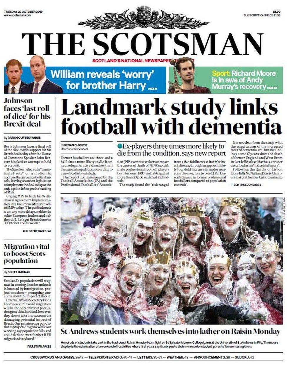Scotsman Newspaper Football