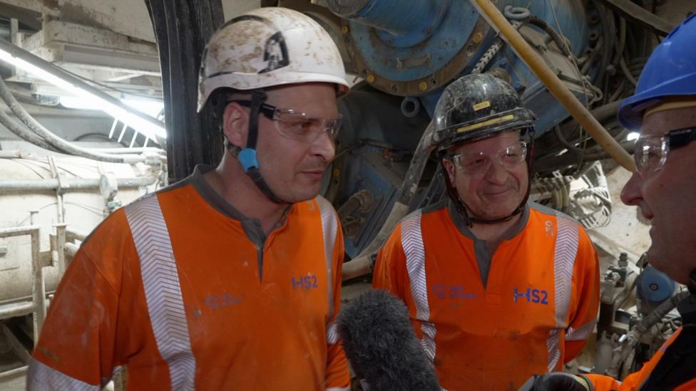 HS2: West London tunnel section completed with 'huge' machines - BBC News