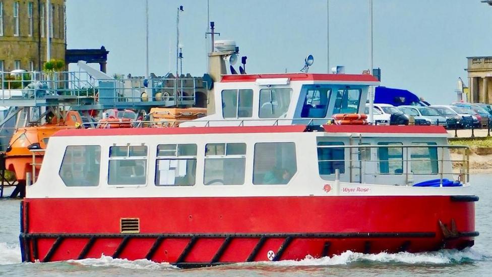 Fleetwood Knott End Ferry back after four-month shutdown - BBC News