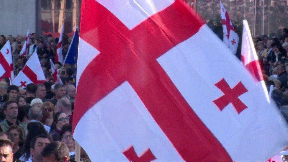 Georgia governing party claims poll victory - BBC News