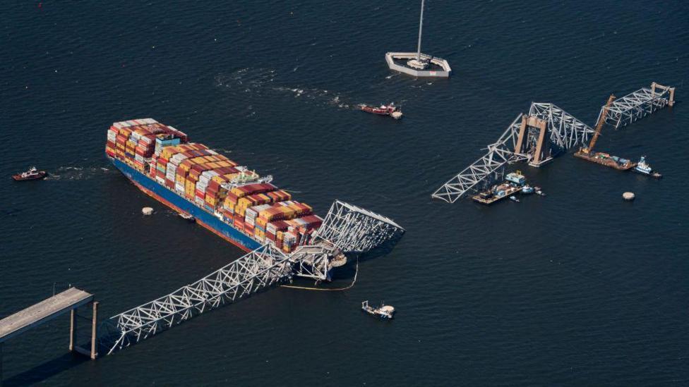 Behind the scenes of the Baltimore bridge collapse - BBC News