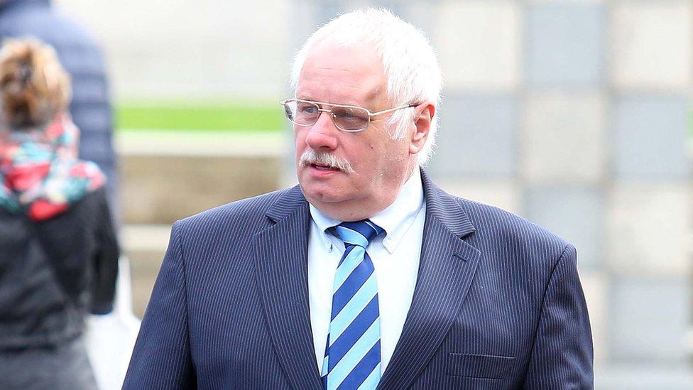 Orangeman Aughey jailed for driving into parade protesters - BBC News