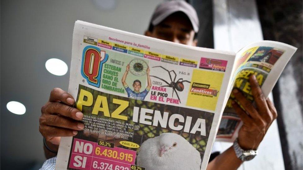 Colombia's President Santos keeps up push for Farc peace deal - BBC News