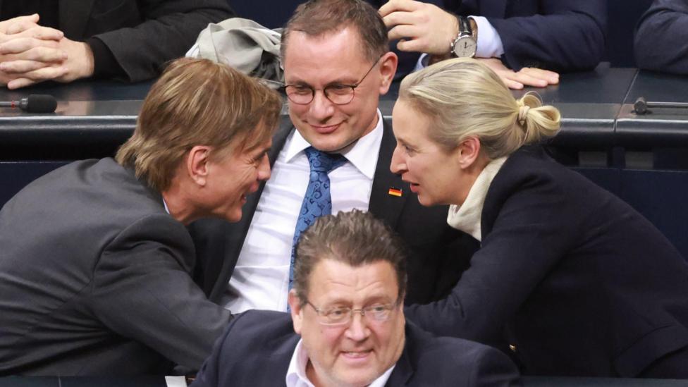 Far-right AfD's win on asylum vote rocks German parliament - BBC News