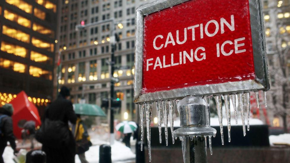 Ice storm warnings as snow and freezing rain target north-east US - BBC Weather