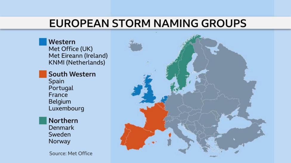 UK weather: Met Office releases new storm names for 2025-26 - BBC Weather