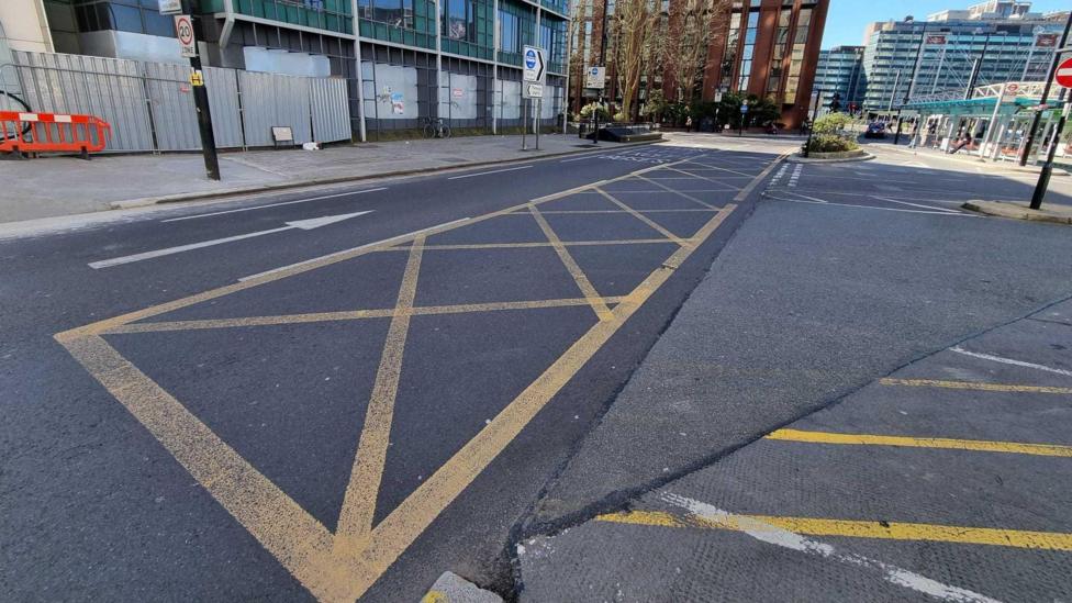 Croydon yellow box junction downsized after £2m PCN fines - BBC News