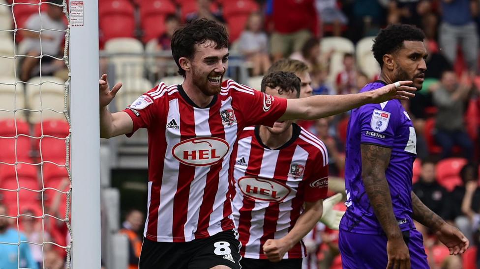 Ed Francis: Exeter City midfielder's goalscoring form a 'positive ...