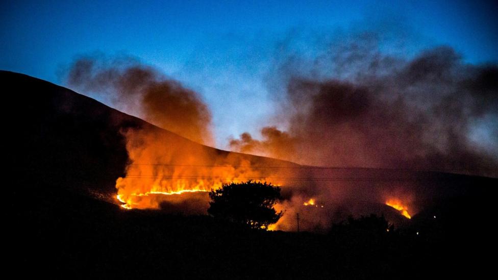 Bloody Bridge wildfire contained - BBC News