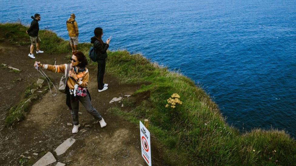 Cliffs of Moher to be partially closed for rest of year - BBC News