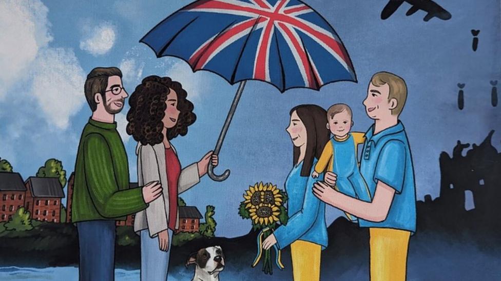 Farnham: Gallery marks two years since Ukraine war began - BBC News