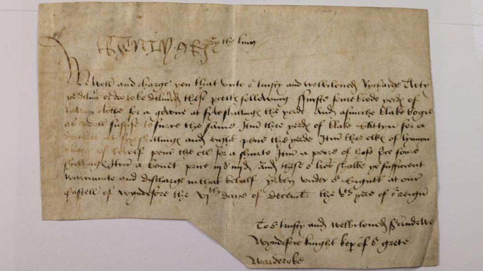 Henry VIII document dating back 500 years auctioned in Jersey - BBC News