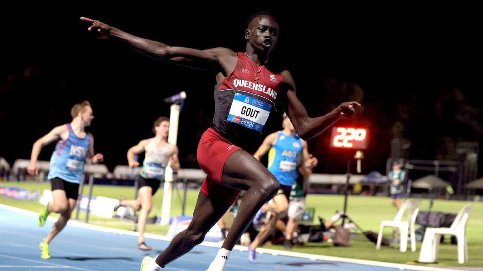 Teenage sprinter Gout Gout breaks 10s barrier for 100m twice - BBC Newsround