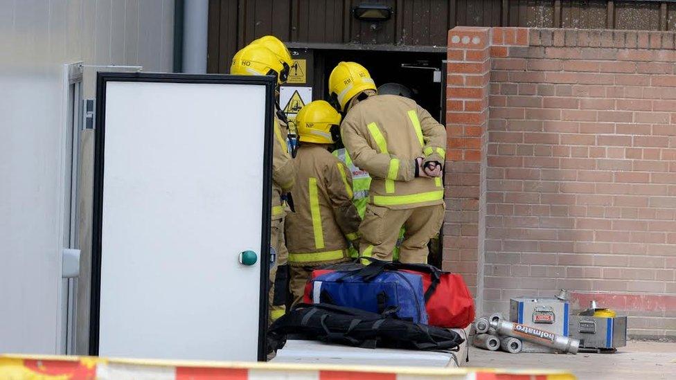 'Trapped by cheese' worker freed after warehouse collapse - BBC News