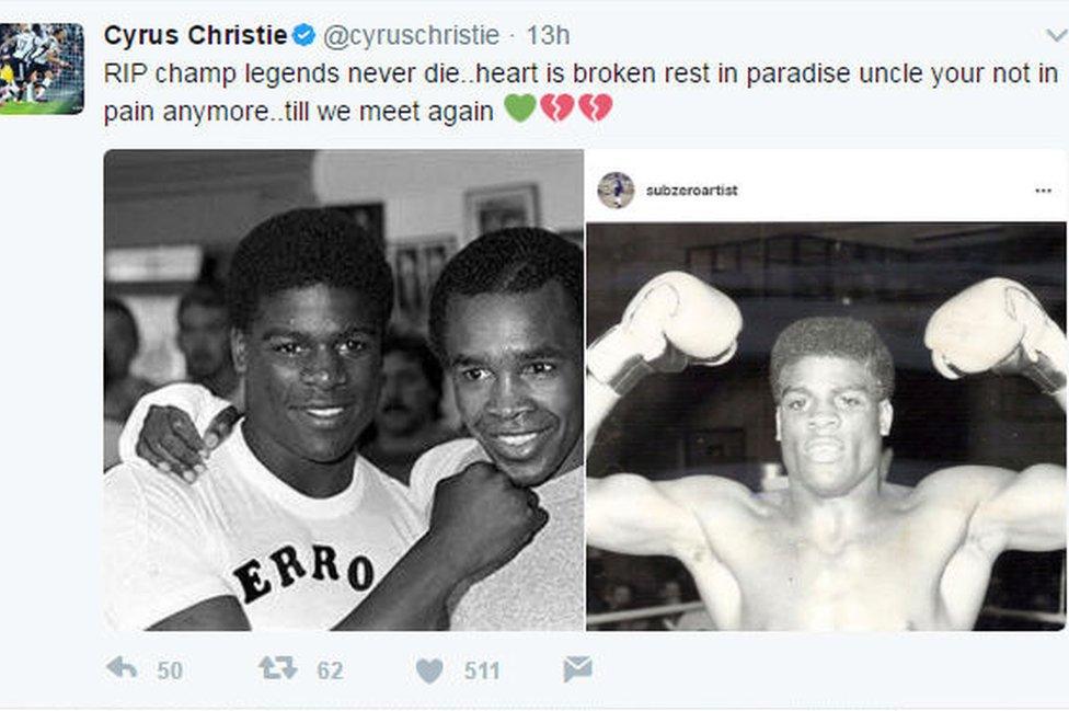 Errol Christie: Tributes to 'hugely talented' boxing champ - BBC News
