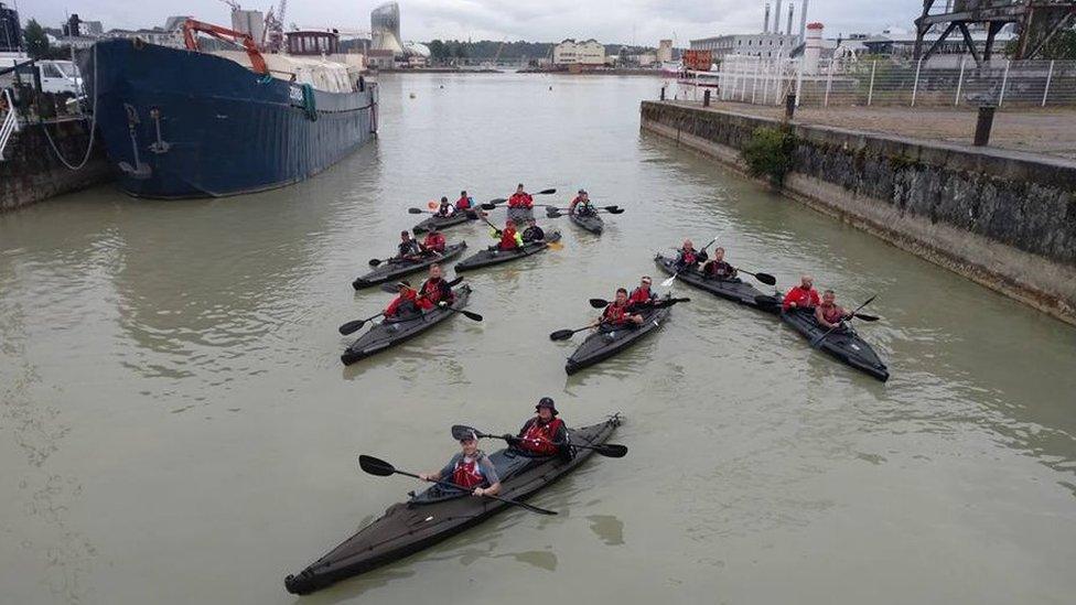 Firefighters retrace WW2 Cockleshell Heroes mission - BBC News