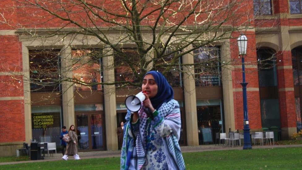 Birmingham protest students feared for university futures - BBC News