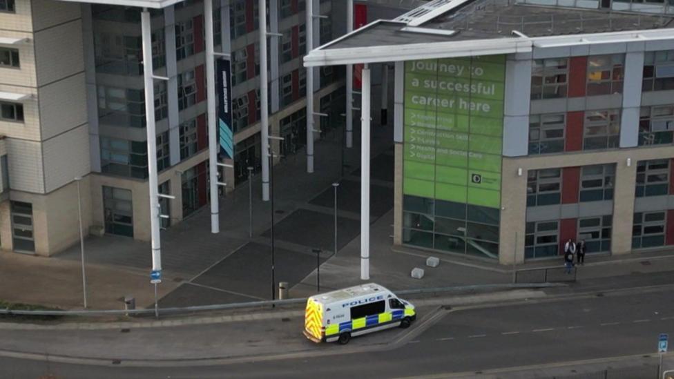 Three charged after fight on Doncaster College campus - BBC News