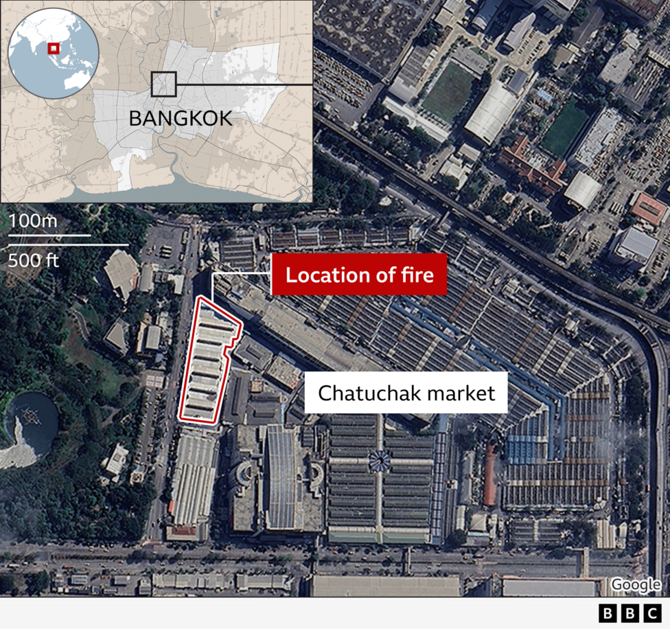 Thailand: Chatuchak market fire kills 1,000 animals - BBC News