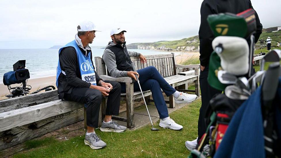 The Open: Royal Portush hole six bench in pictures - BBC Sport