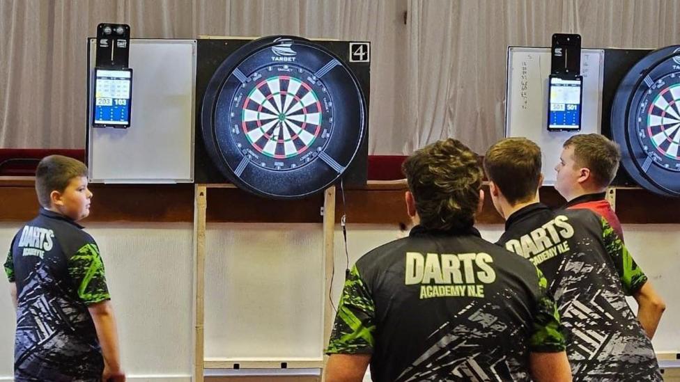 Blyth darts academy feels Luke Littler effect - BBC News