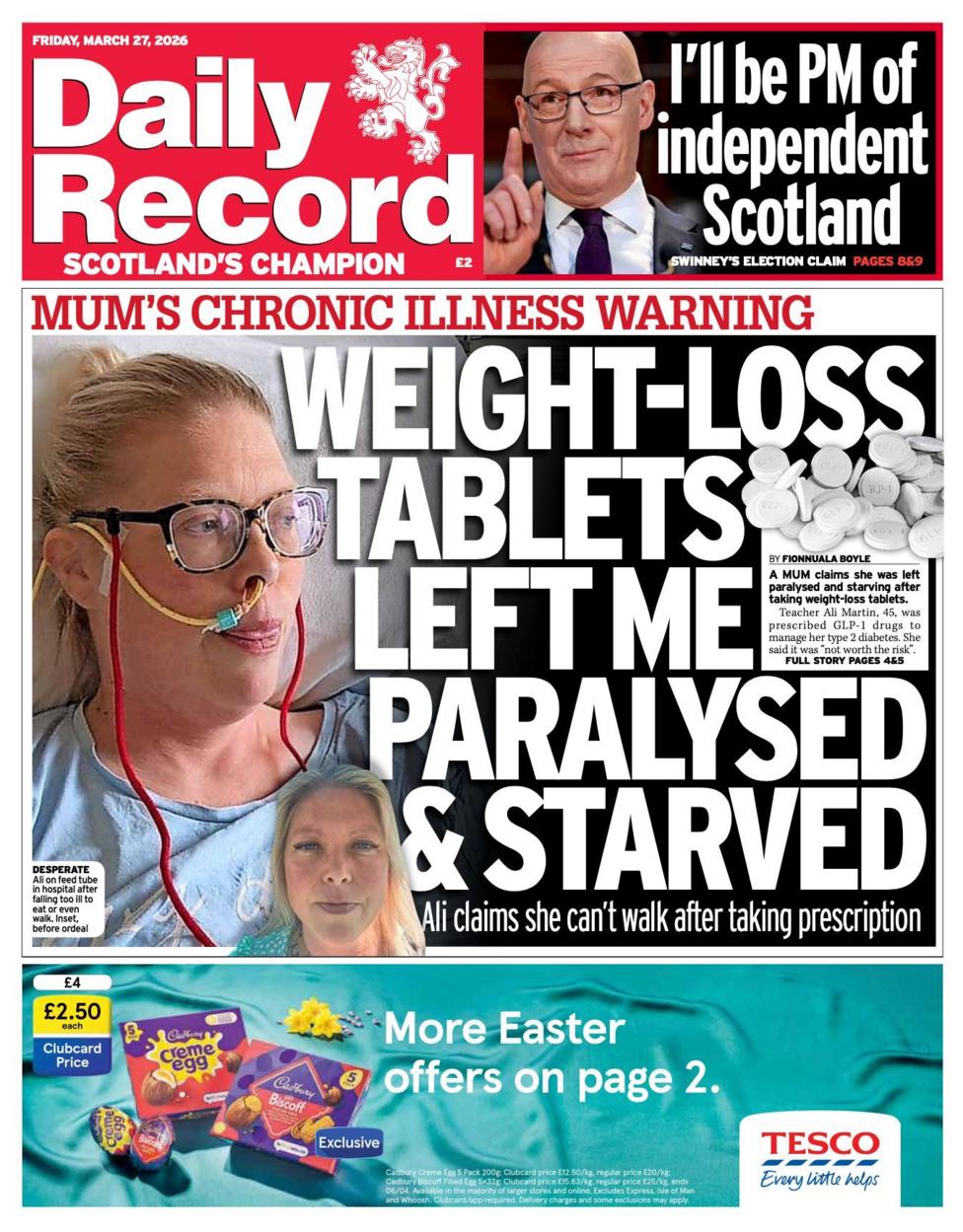 Scotland's papers: 'Unprecedented' ferry crisis and weight-loss tablet ...