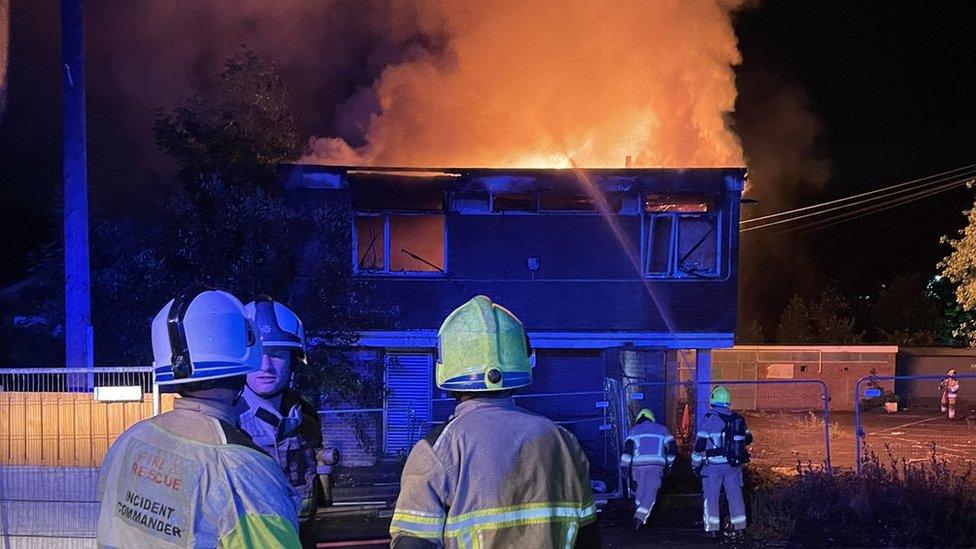 Sheffield fire crews fight blaze at former care home - BBC News