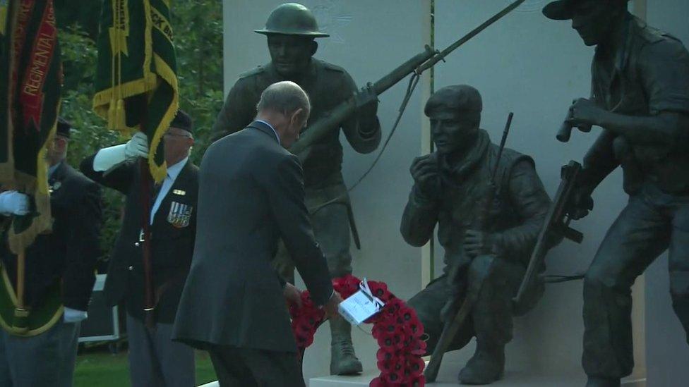 Statues honour former Devon and Dorset Army regiments - BBC News
