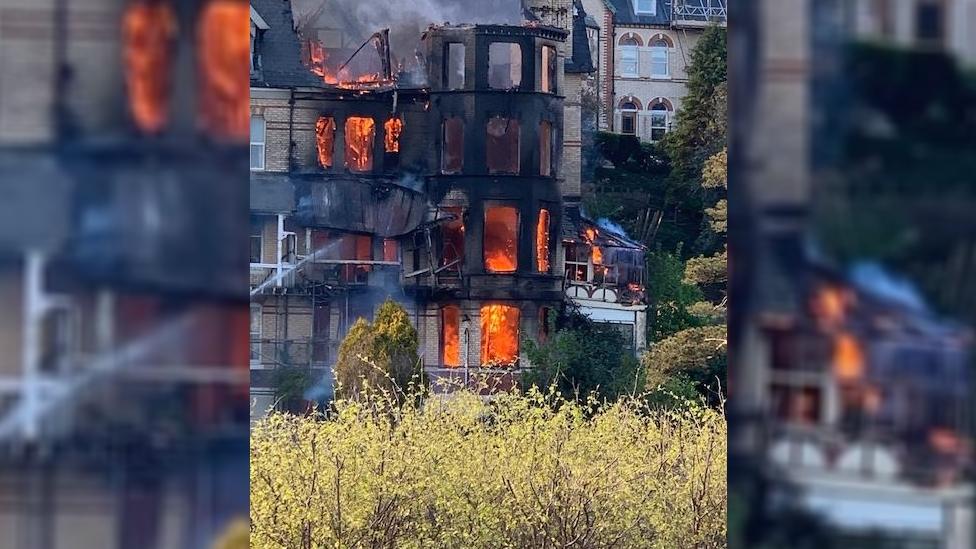 Ilfracombe derelict building fire was arson attack - BBC News