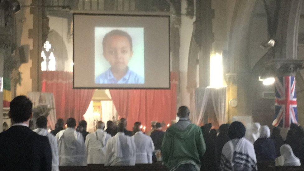 Grenfell Tower: Five-year-old Isaac Paulos's funeral held - BBC News