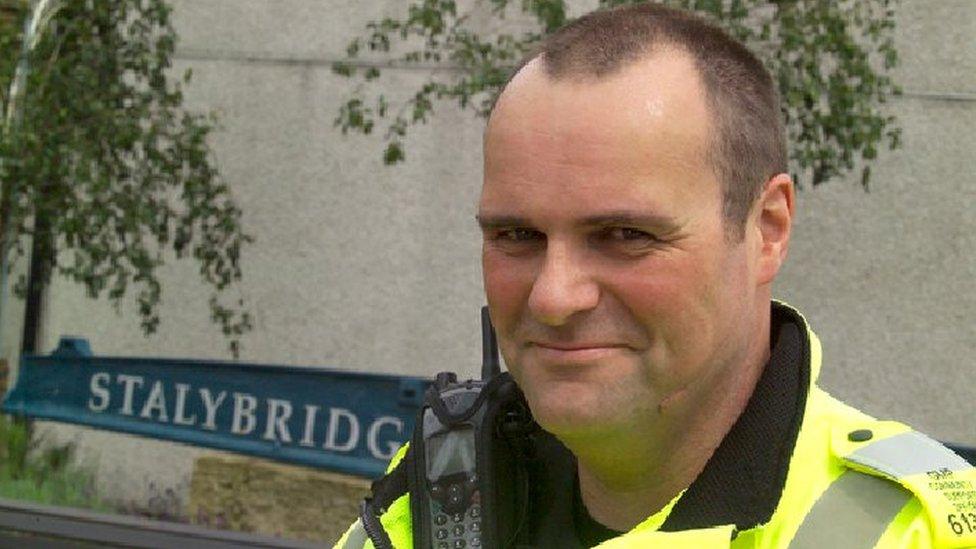 PCSO Gary Etchells made MBE after surviving Stalybridge stabbing - BBC News