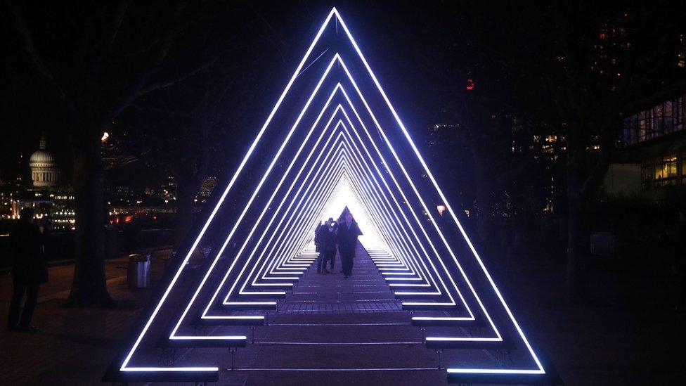 London lit up by Lumiere festival - BBC News