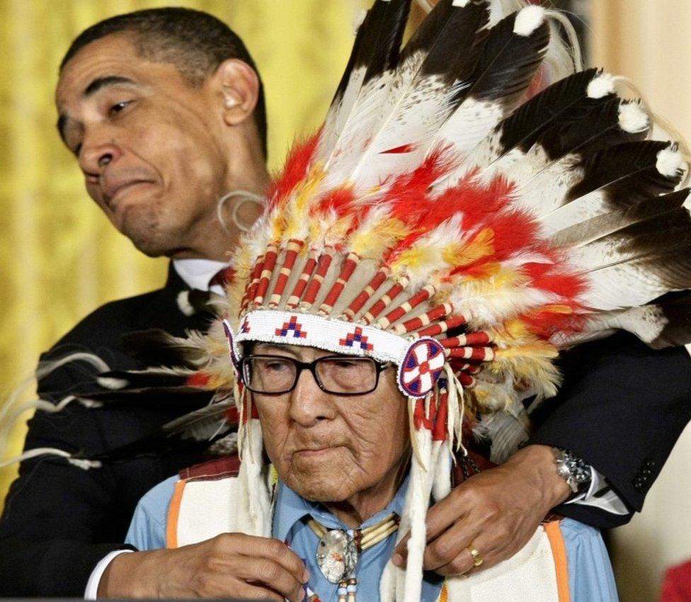 Native American chief Joe Medicine Crow dies aged 102 - BBC News