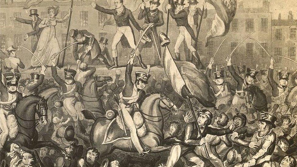 Actress Maxine Peake speaks at Peterloo event in Manchester - BBC News