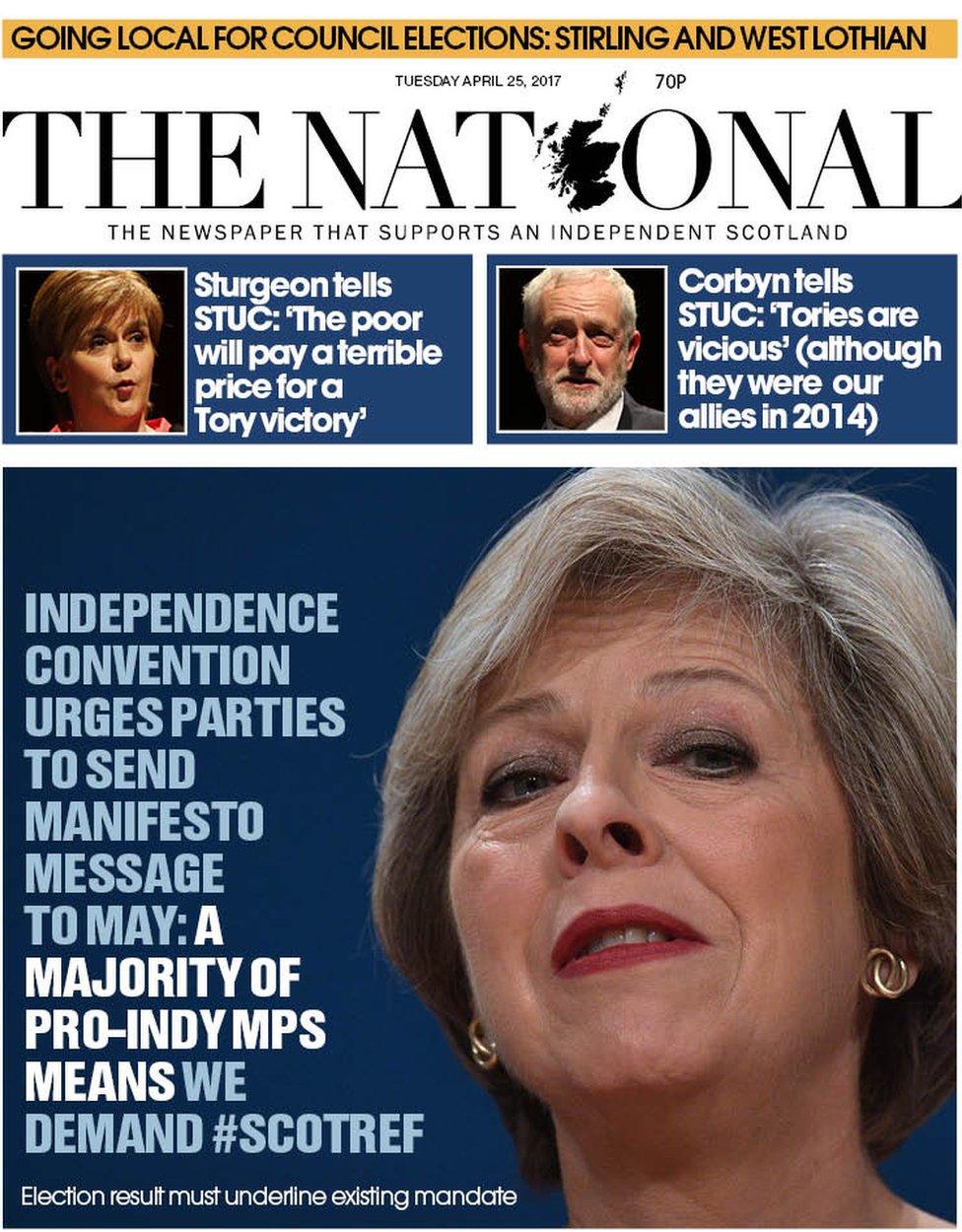 Scotland's papers: Sturgeon 'poll blow' and shark attack hero - BBC News