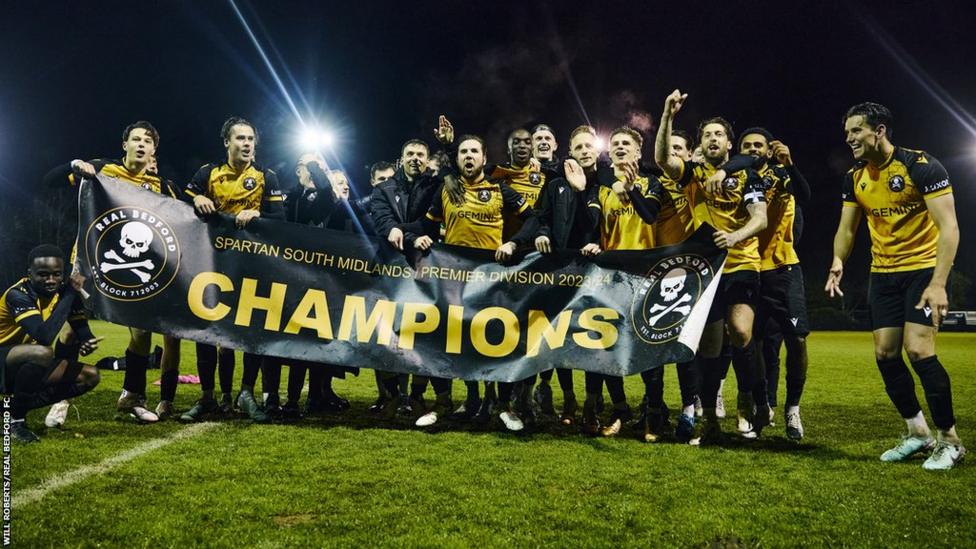 Real Bedford win title days after US bitcoin investment - BBC Sport